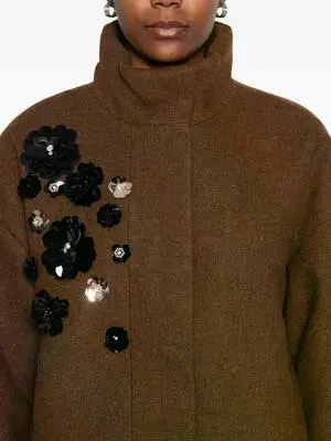 PSOPHIA Floral-appliqué Wool Jacket
