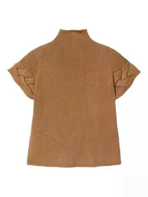 La DoubleJ Cable-knit Short-sleeve Sweater