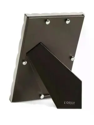 L'Objet Maxime Striped Photo Frame - Silver