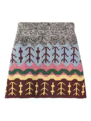 La DoubleJ Chalet Knitted Mini Skirt