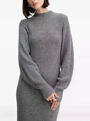 TWINSET Ribbed-knit Dress - Grey