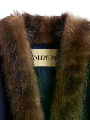 Valentino Garavani Wool Crepe Jacket With Fur Trim