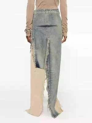 Rick Owens Frayed Panel Skirt