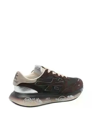 Premiata Laury Logo-appliqué Sneakers - Brown