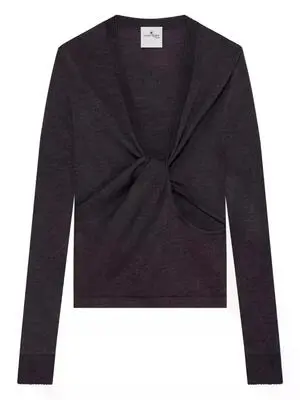 COURREGES Twist-front Wool Top