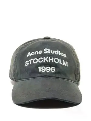 Acne Studios Logo Baseball Cap - Black
