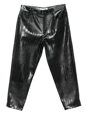 THE M Crocodile-effect Trousers