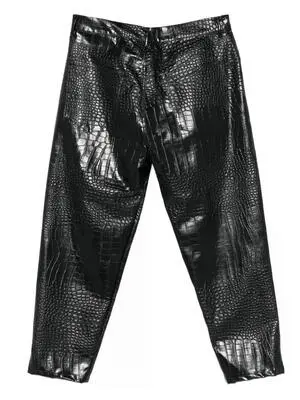 THE M Crocodile-effect Trousers