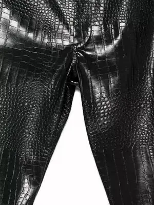 THE M Crocodile-effect Trousers