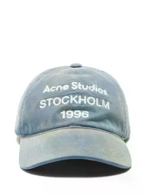 Acne Studios Logo Baseball Cap - Blue