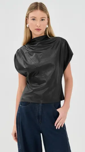 TWP Leather Blouse