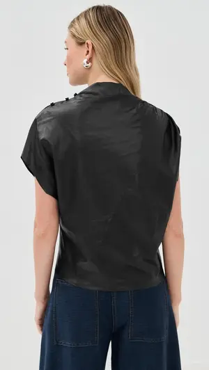 TWP Leather Blouse