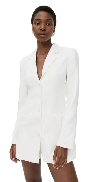 Amanda Uprichard Peralta Blazer Romper - Ivory