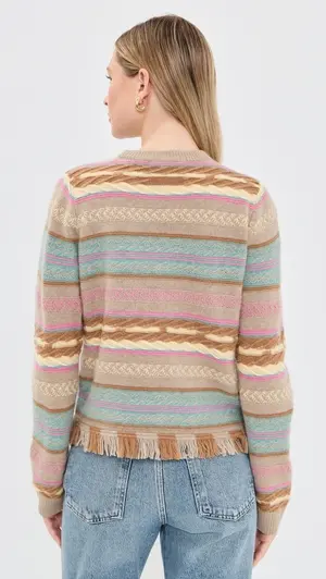 Guest In Residence Striped Wool-cashmere Pullover