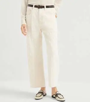 Brunello Cucinelli Textured Straight-fit Jeans