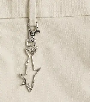 Paul & Shark Cotton-blend Chinos With Shark Charm - Beige