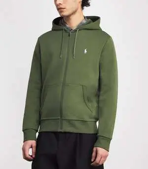 Polo Ralph Lauren Cotton-blend Logo Zip-up Hoodie - Green
