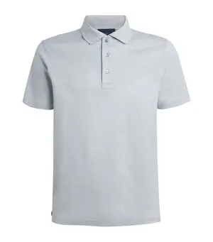 Paul & Shark Aqua Touch Cotton Interlock Polo Shirt - Blue