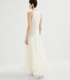 Brunello Cucinelli Silk Maxi Dress - Yellow