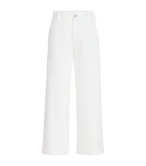 Brunello Cucinelli Cotton-linen Gabardine Chinos - Beige