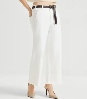 Brunello Cucinelli Cotton-linen Gabardine Chinos - Beige