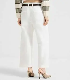 Brunello Cucinelli Cotton-linen Gabardine Chinos - Beige