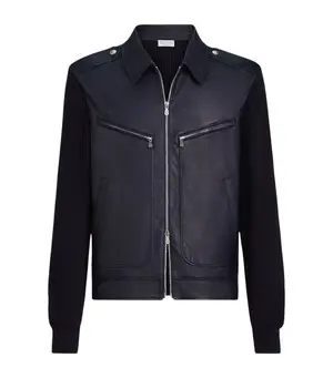 Men's Navy Leather Jackets