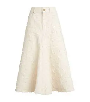 Brunello Cucinelli Denim Midi Skirt