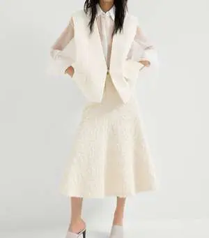 Brunello Cucinelli Denim Midi Skirt