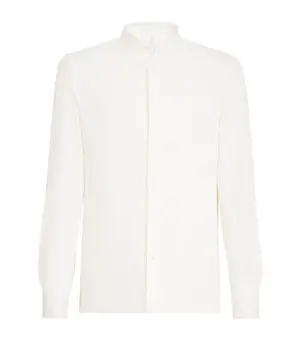 Brunello Cucinelli Linen-cotton Chevron Shirt