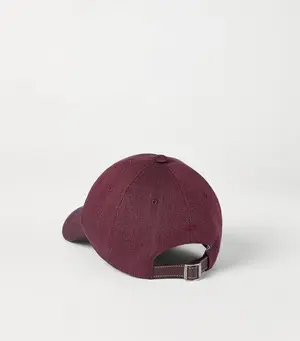 Brunello Cucinelli Linen-wool Baseball Cap - Red