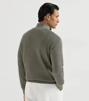 Brunello Cucinelli Cotton Quarter-zip Sweater - Brown