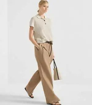 Brunello Cucinelli Pleated Wide-leg Jeans