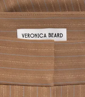 Veronica Beard Pinstriped Rimini Wide-leg Trousers - Brown