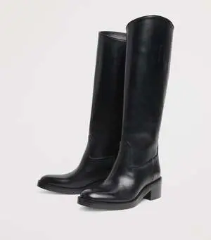 Brioni Leather Knee-high Boots