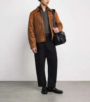 Polo Ralph Lauren Leather Newsboy Jacket