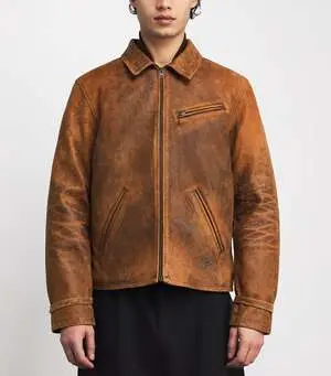 Polo Ralph Lauren Leather Newsboy Jacket