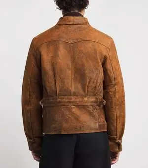 Polo Ralph Lauren Leather Newsboy Jacket
