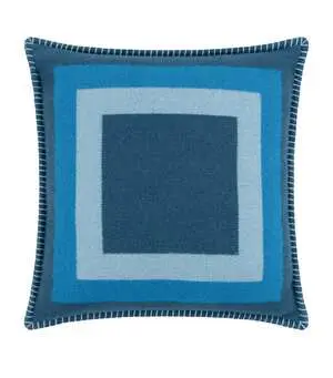 BEGG X CO Lambswool-cashmere Valatzu Josef Cushion - Blue