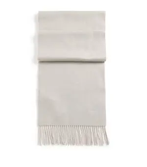 Brioni Cashmere Fringed Scarf - Beige
