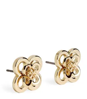 Tory Burch Plated Forget Me Not Stud Earrings - Gold