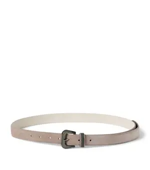 Brunello Cucinelli Suede Belt With Monili Detail