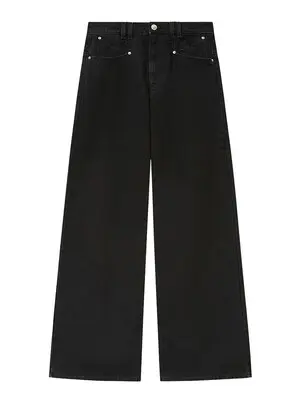 Isabel Marant Lemony Wide Leg Pants - Black