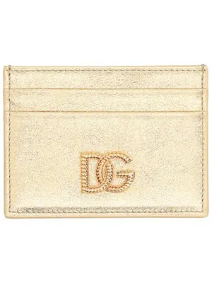 Dolce & Gabbana Leather Card Holder - Gold