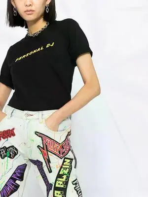 Philipp Plein Logo-patch Paint Splatter Jeans
