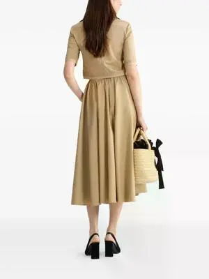 PATOU Cropped Cotton Jacket With Flap Pockets - Neutrals
