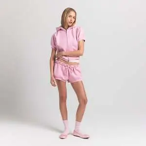 SKIMS Cotton Fleece Bubble Hem Short - Halite