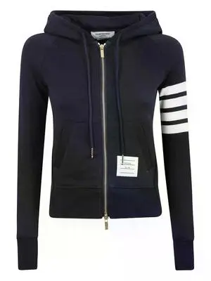 Thom Browne Drawstring Zip Hooded Sweatshirt