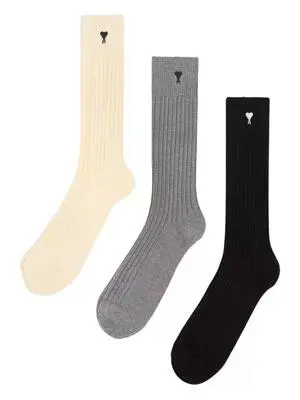 Ami De Coeur Ribbed Socks - Neutrals