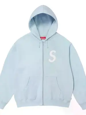 Supreme S Logo Zip-up Hoodie - Blue